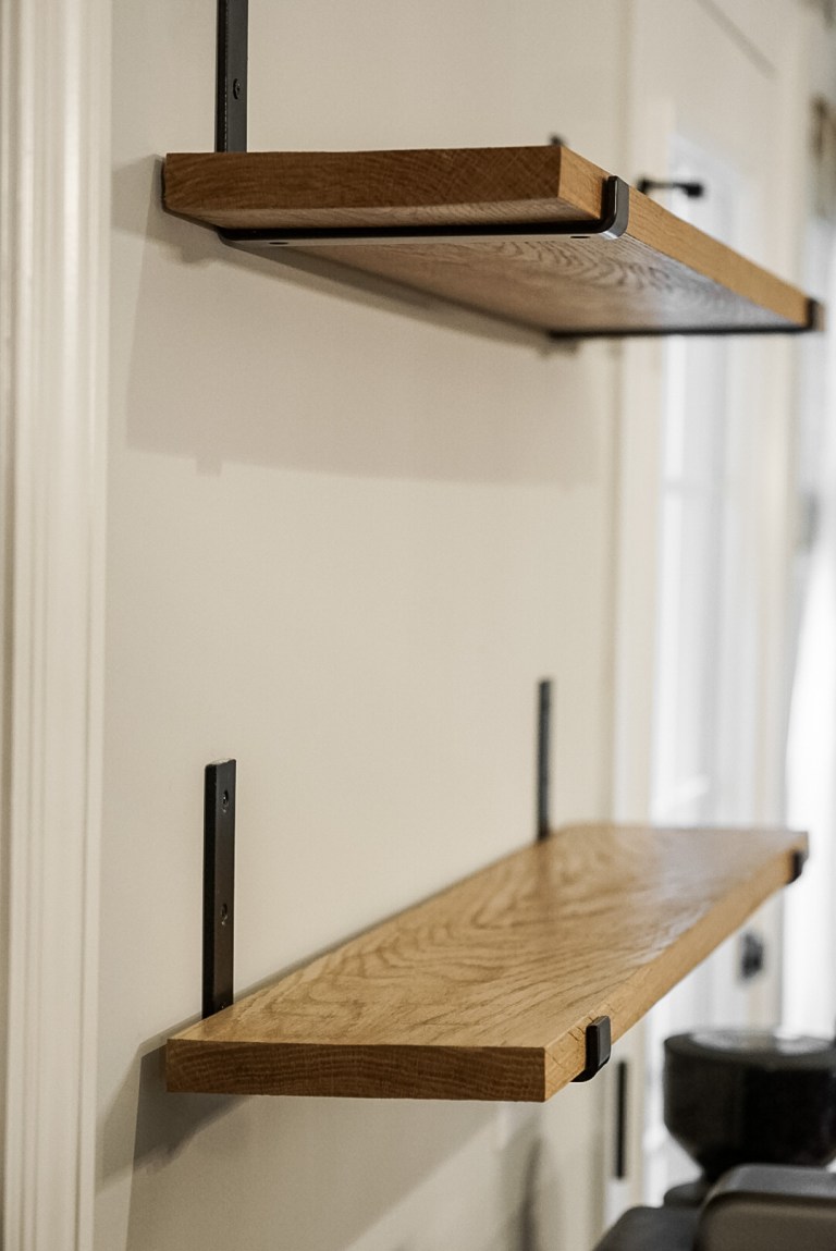 DIY COFFEE BAR FLOATING SHELVES – Stay Home Style