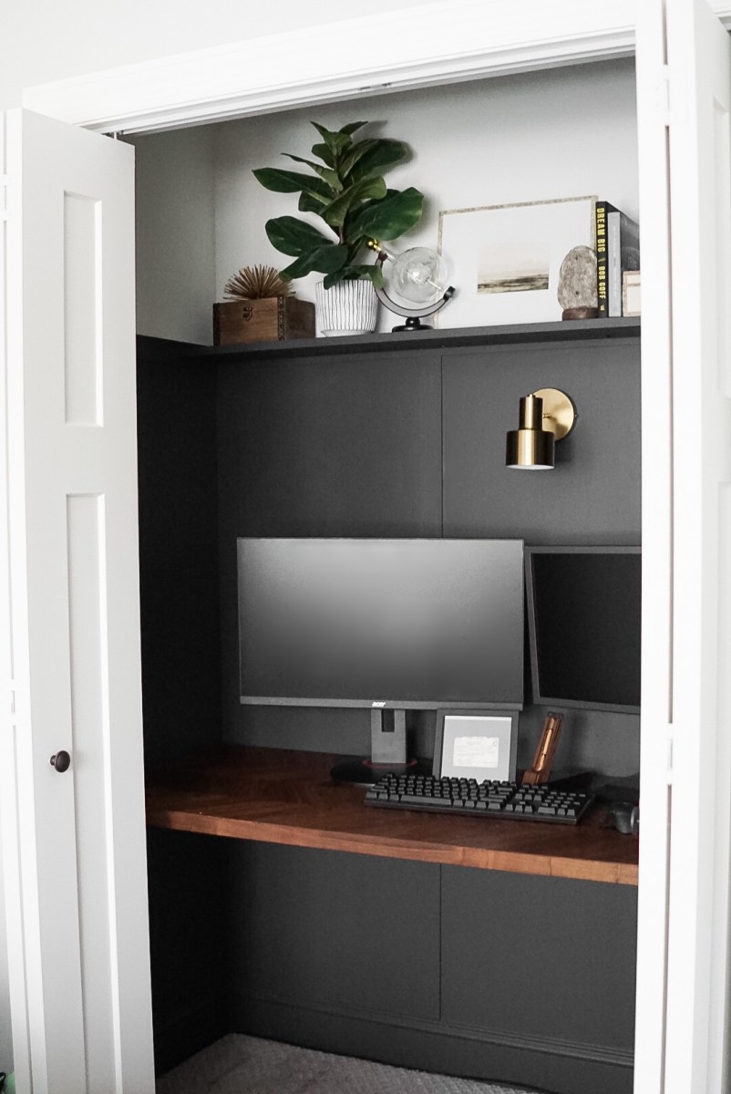 HOW TO TURN A CLOSET INTO A BEAUTIFUL, FUNCTIONAL OFFICE SPACE – Stay ...